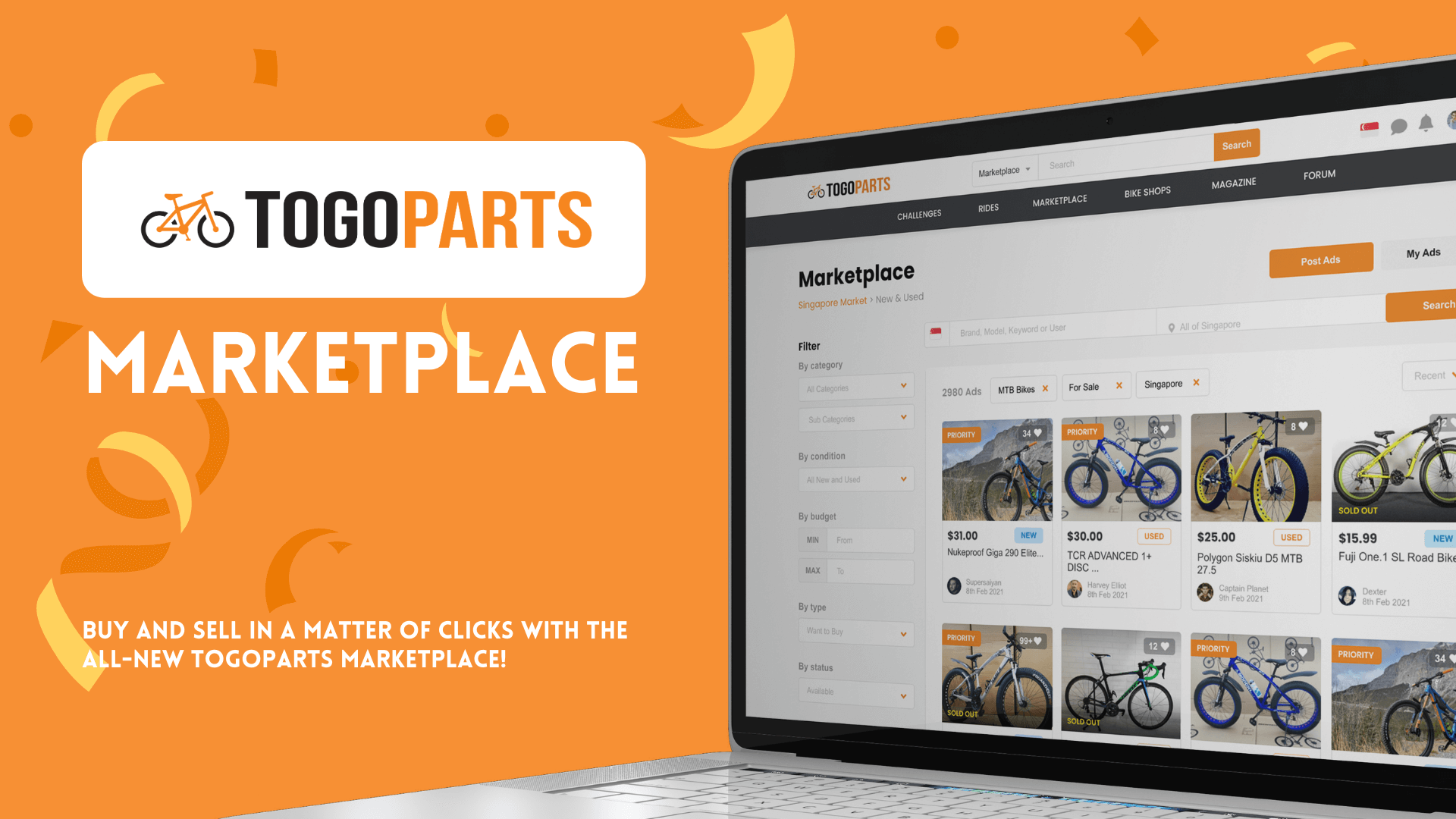 Singapore Cycling Marketplace - Buy Sell and trade cycling related items | Togoparts